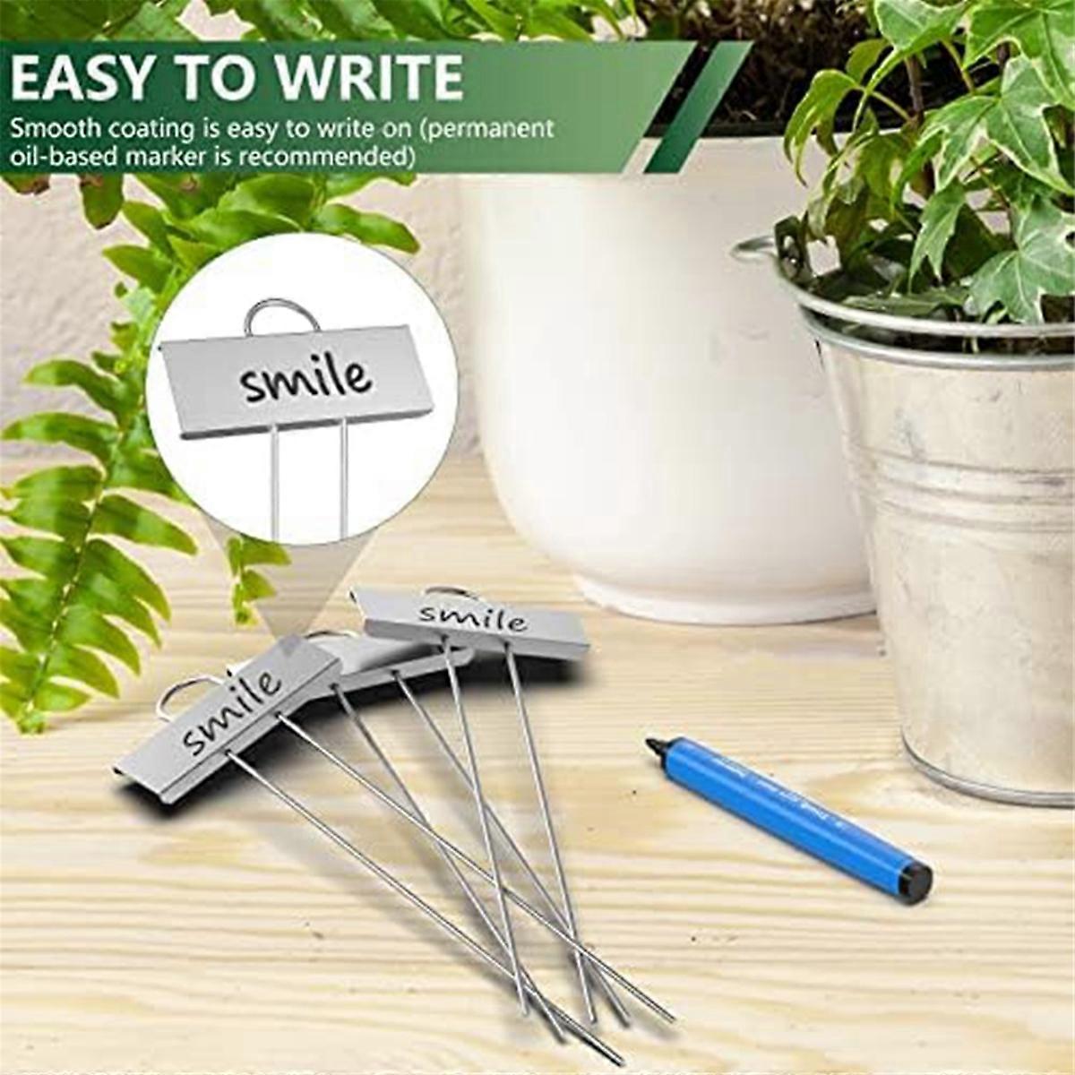 30-Pack Metal Plant Labels Weatherproof Garden Markers Reusable | Fruugo UK