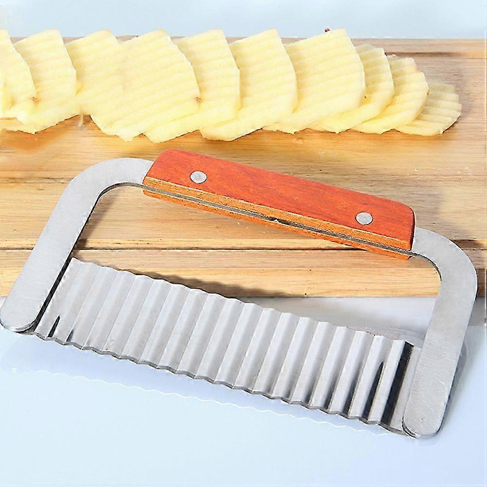 Stainless Steel Wave Cutter Crinkle Cutting Tool Vegetable French Fry ...