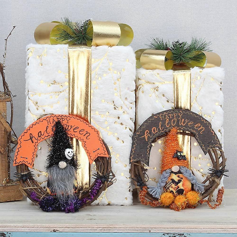 Halloween wreath 20 cm, halloween hanging decoration, small hallow ...