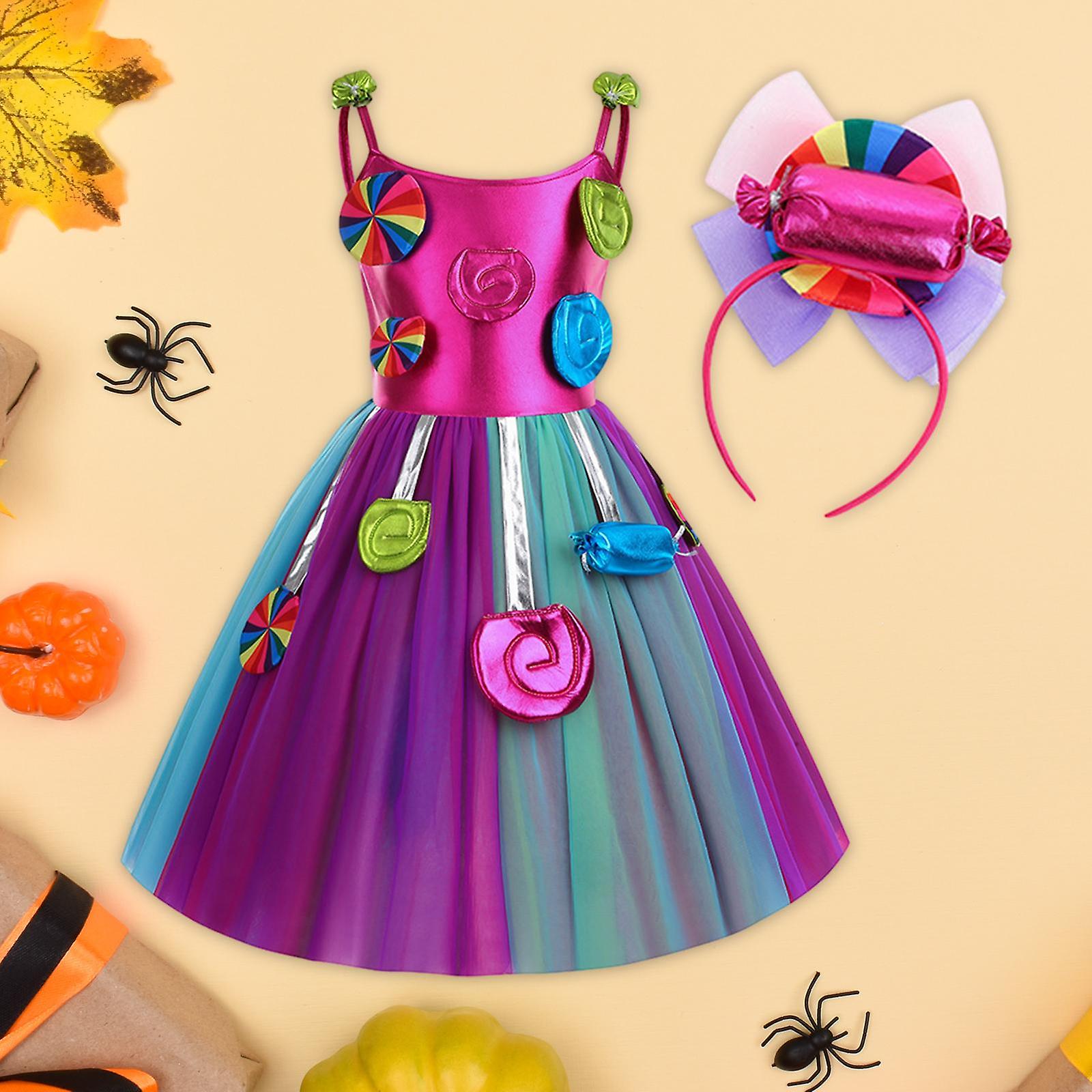 Little Girls Candy Dress Lollipop Dress Spaghetti Strap Princess Dress ...