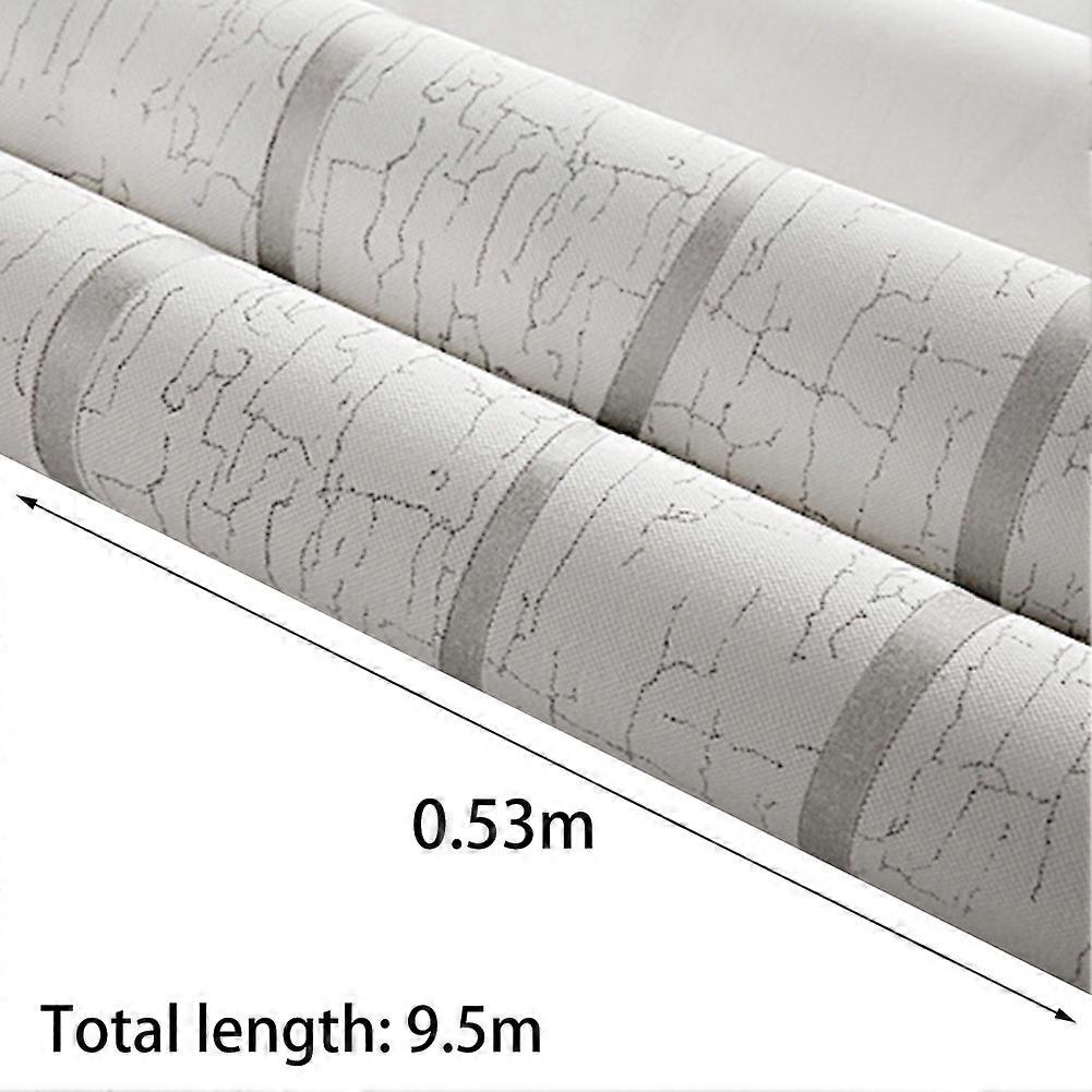 9.5m Modern Wallpaper Roll 3D Wave Pattern Relief Art Wall Decor ...