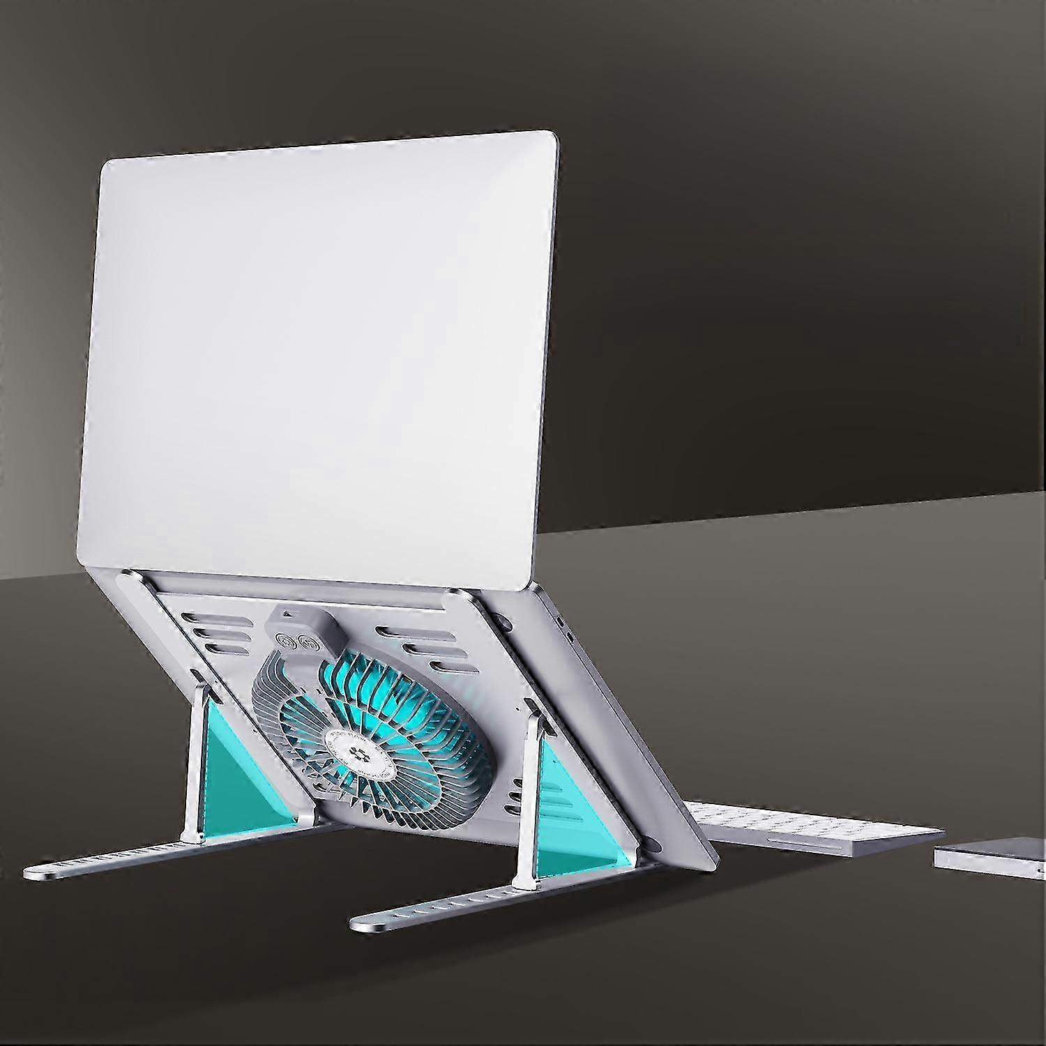 R-JUST HZ44 Foldable Height Adjustable Laptop Cooling Fan Base Metal ...