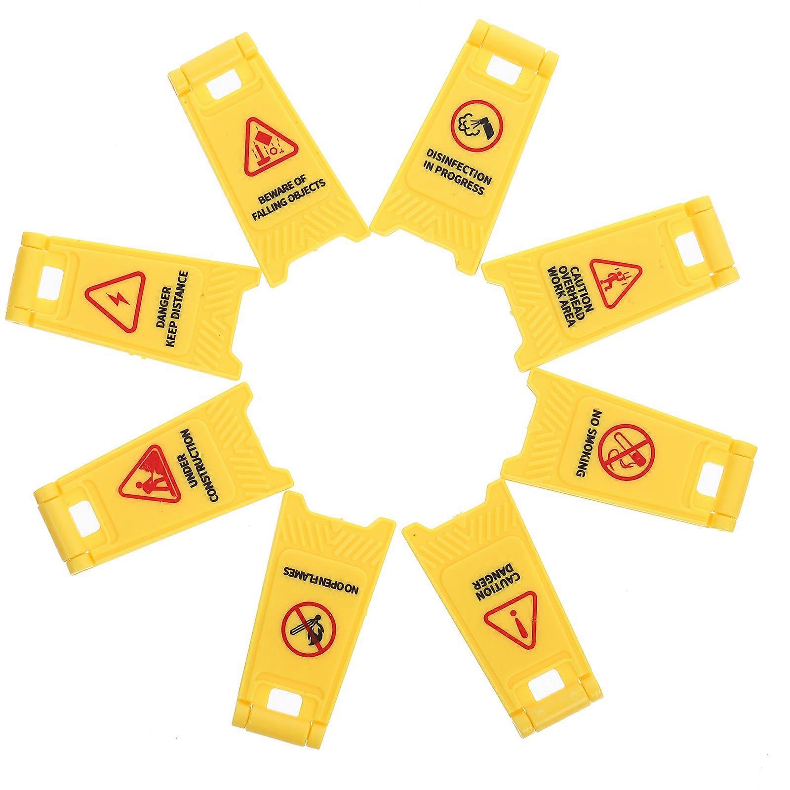 8Pcs Traffic Signs Toys Kids Pretend Play Warning Signs Models Traffic ...