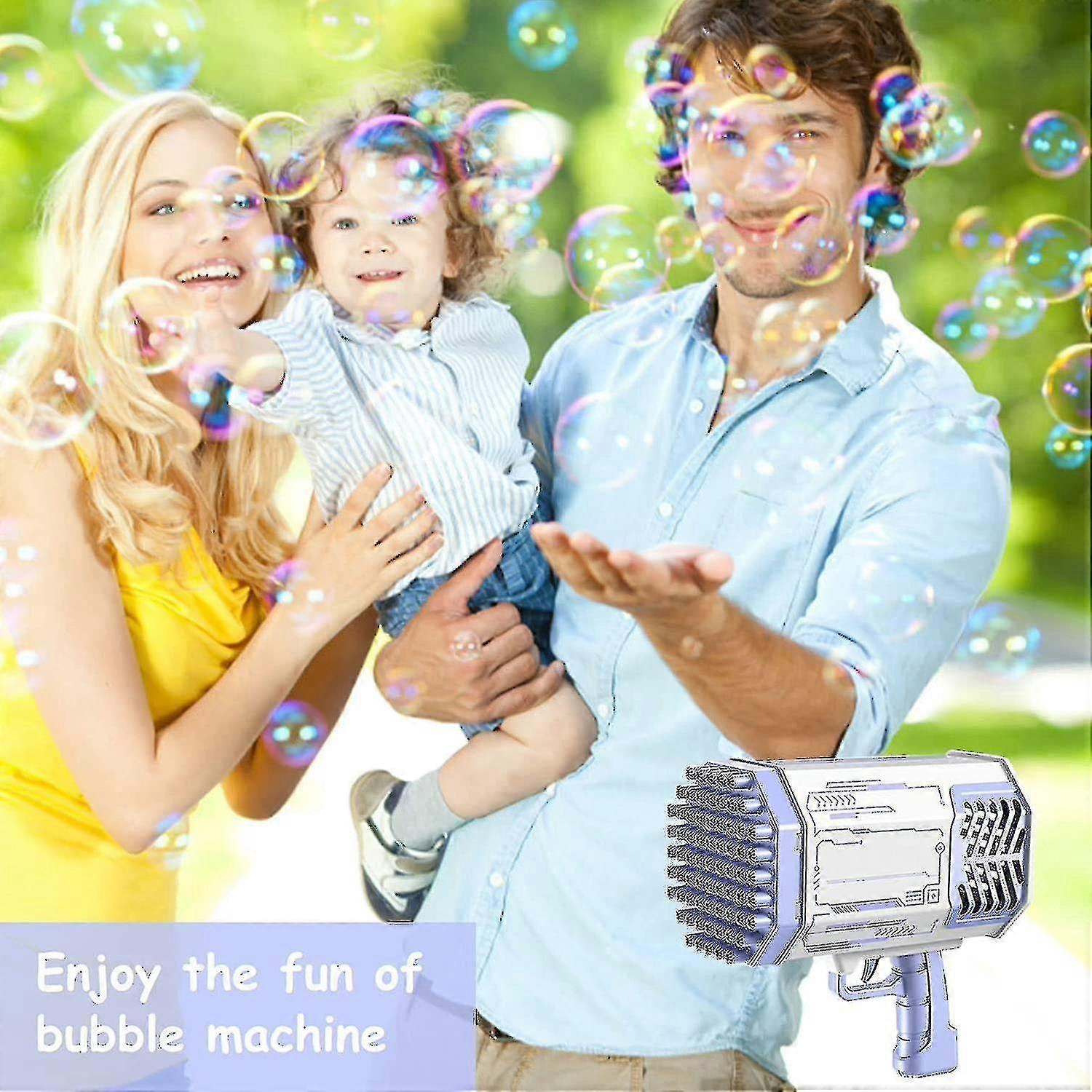 Bubble Machine Outdoor, 69 Holes Bubble Gun For Wedding Party, Birthday ...