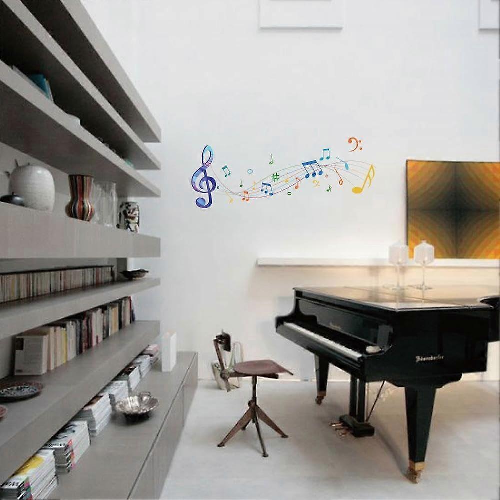 Wall Stickers Music Wall Decals Watercolor Self Adhesive Music Notes ...