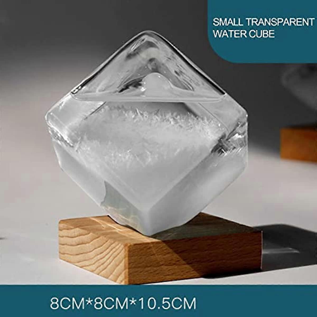 Lamptti Storm Glass Weather Predictor Cube Glass Weather Station ...