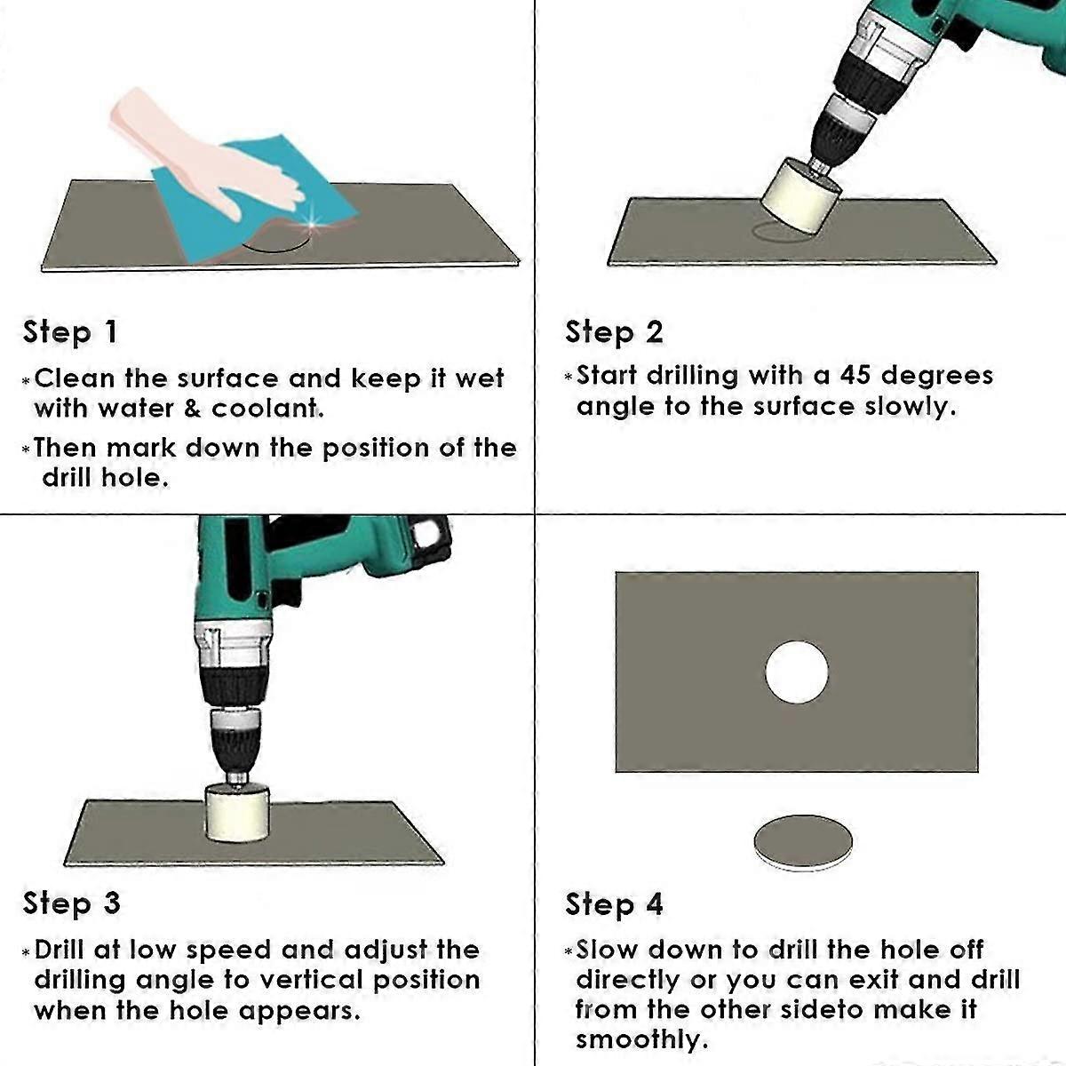 Diamond Coated Hole Saw Drill Bit, Performance Hole Cutter For Glass ...