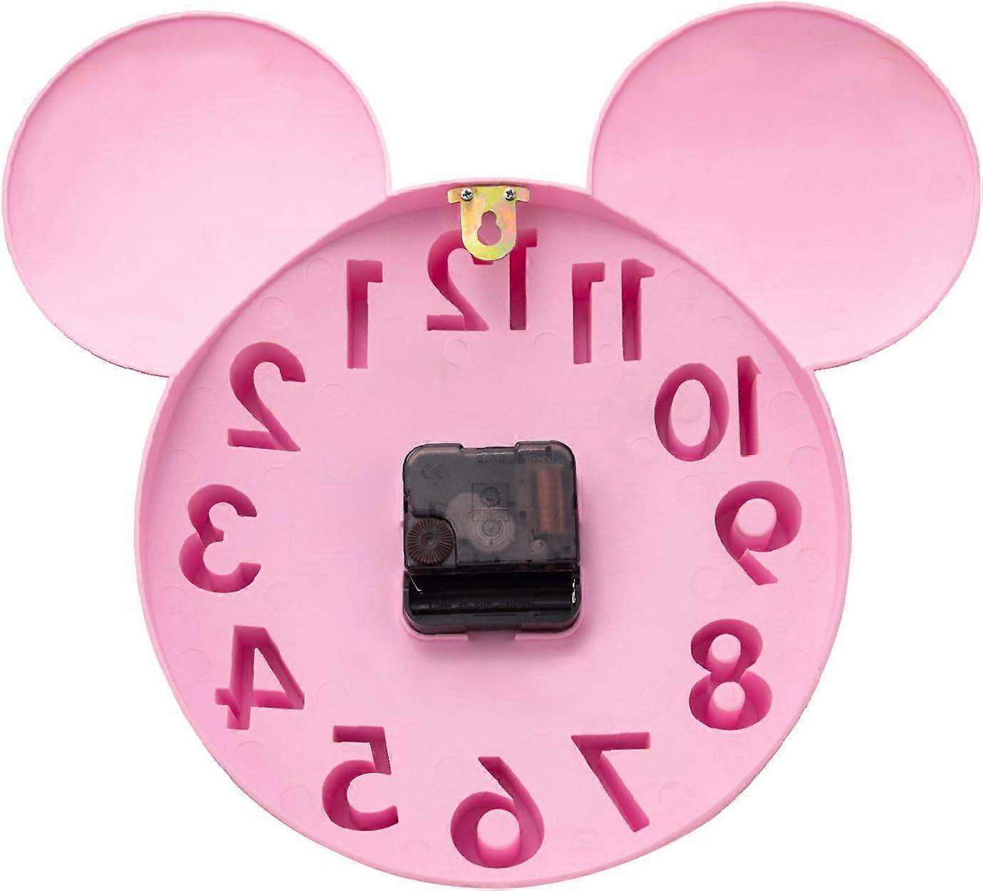 Modern 3D Mickey Mouse Clock Super Cute Black Wall Clocks for Disney ...