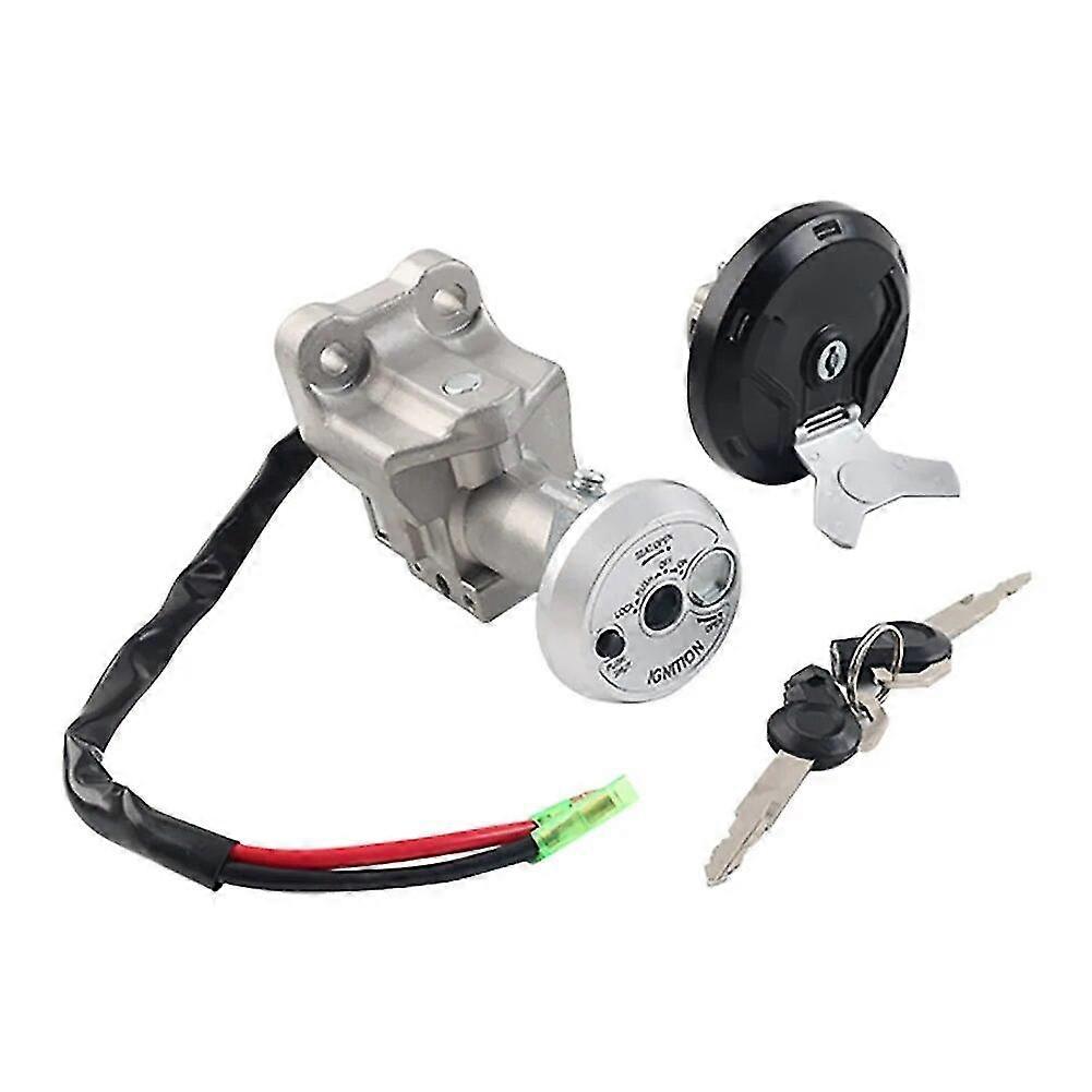 Motorcycle Ignition Switch Lock Fuel Gas Cap Cover W/ Key Compatible ...