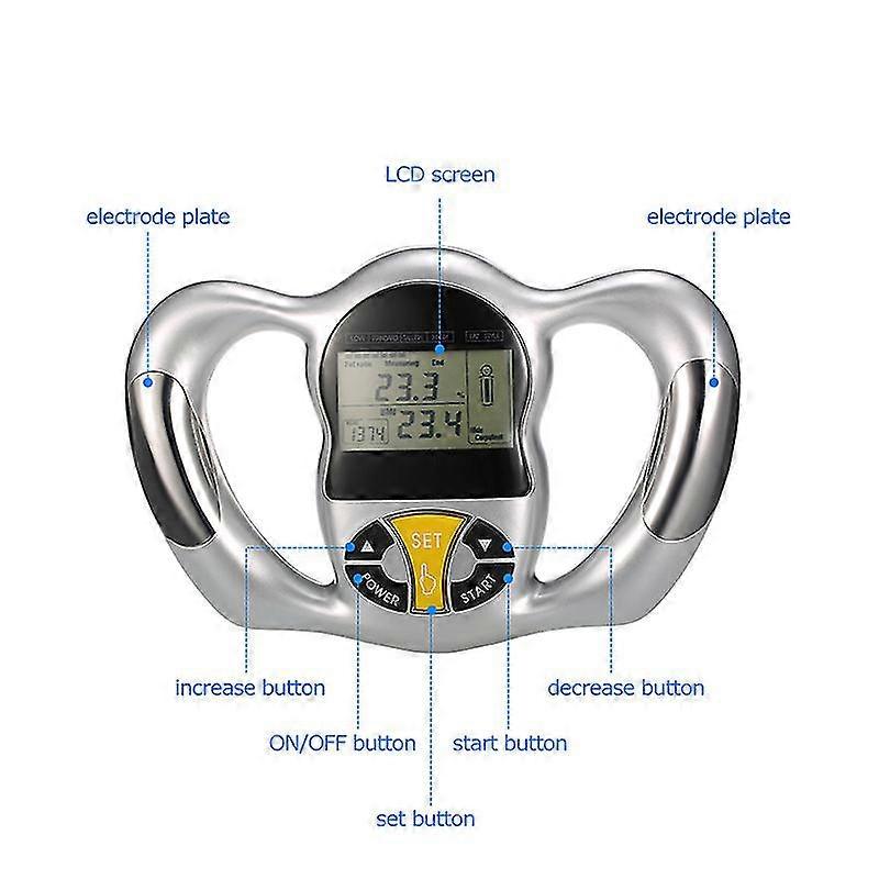 Body Fat Meter Handheld Digital Body Fat Analyzer Bmi Electronic Body ...