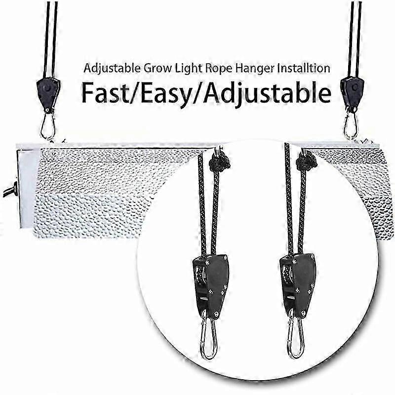 4 Pcs Pulley Ratchets Heavy Duty Rope Clip Hanger Adjustable Lifting ...