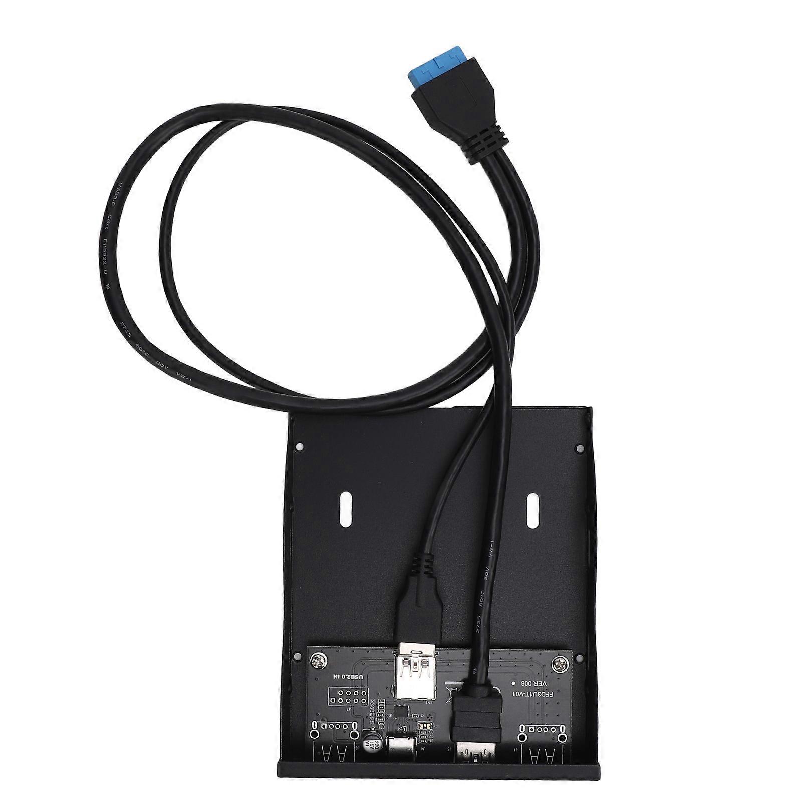 3.2 GEN1 Hub 5Gbps High Speed Type C and USB 3.0 Female 19 Pin Floppy Drive Front Panel for ...