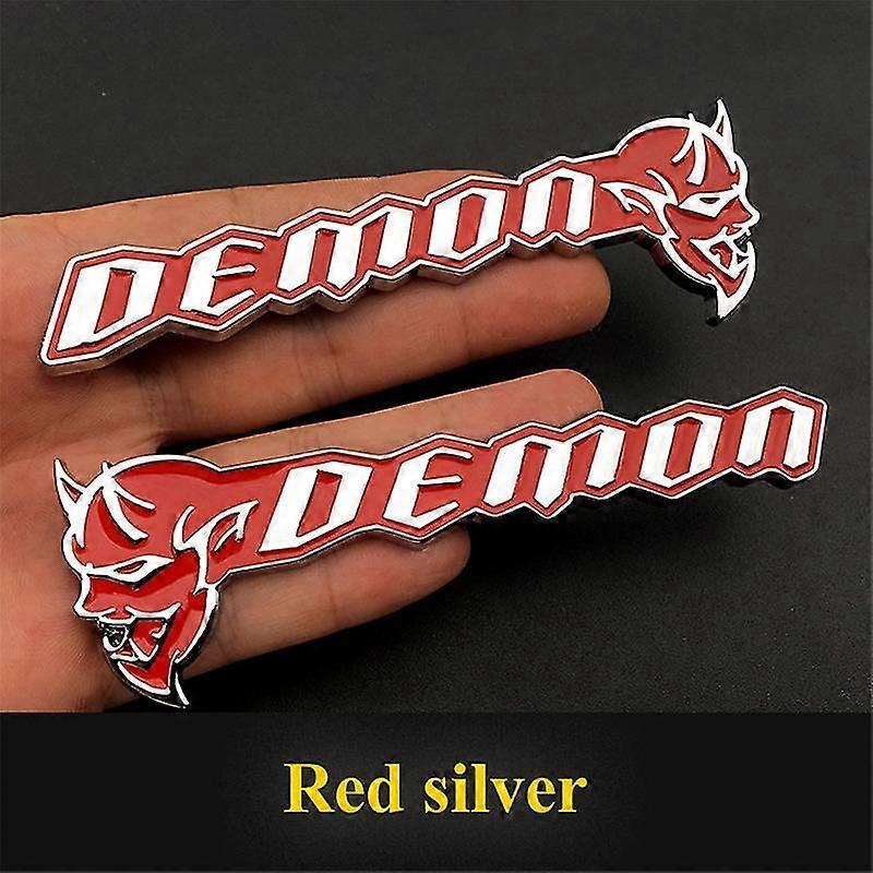Metal Hellcat Srt Demon Emblem Car Sticker Front Grill Fender Badge ...
