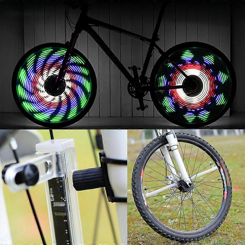 64 LEDs Bicycle Wheel Lights High Resolution Bike Spoke Wheel Light ...