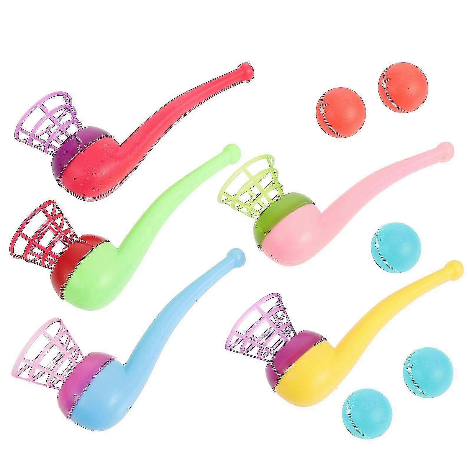 20 Pcs Pipe Ball Toys Floating Blow Ball Toys Blowing Games Ball Toy ...