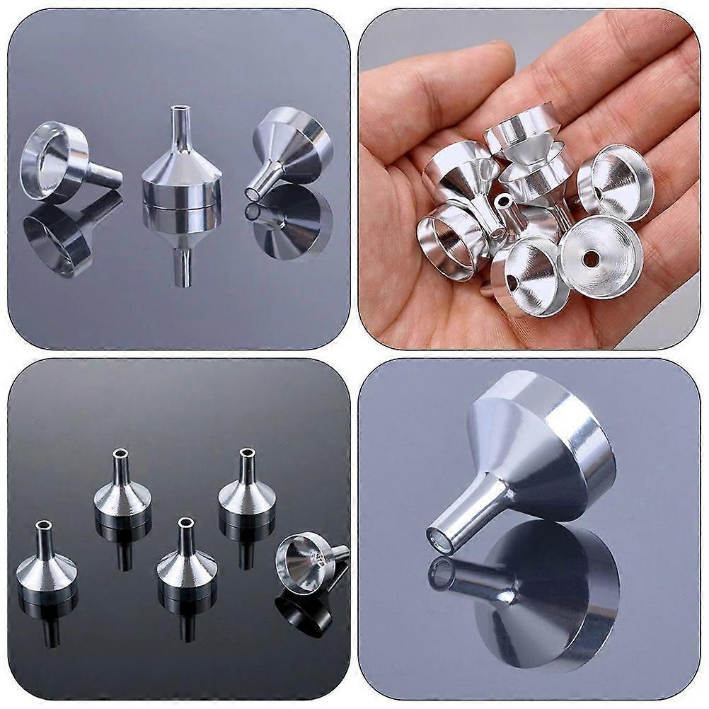 9pcs Portable Metal Funnels for Transferring Perfume Essential Oil Mini ...