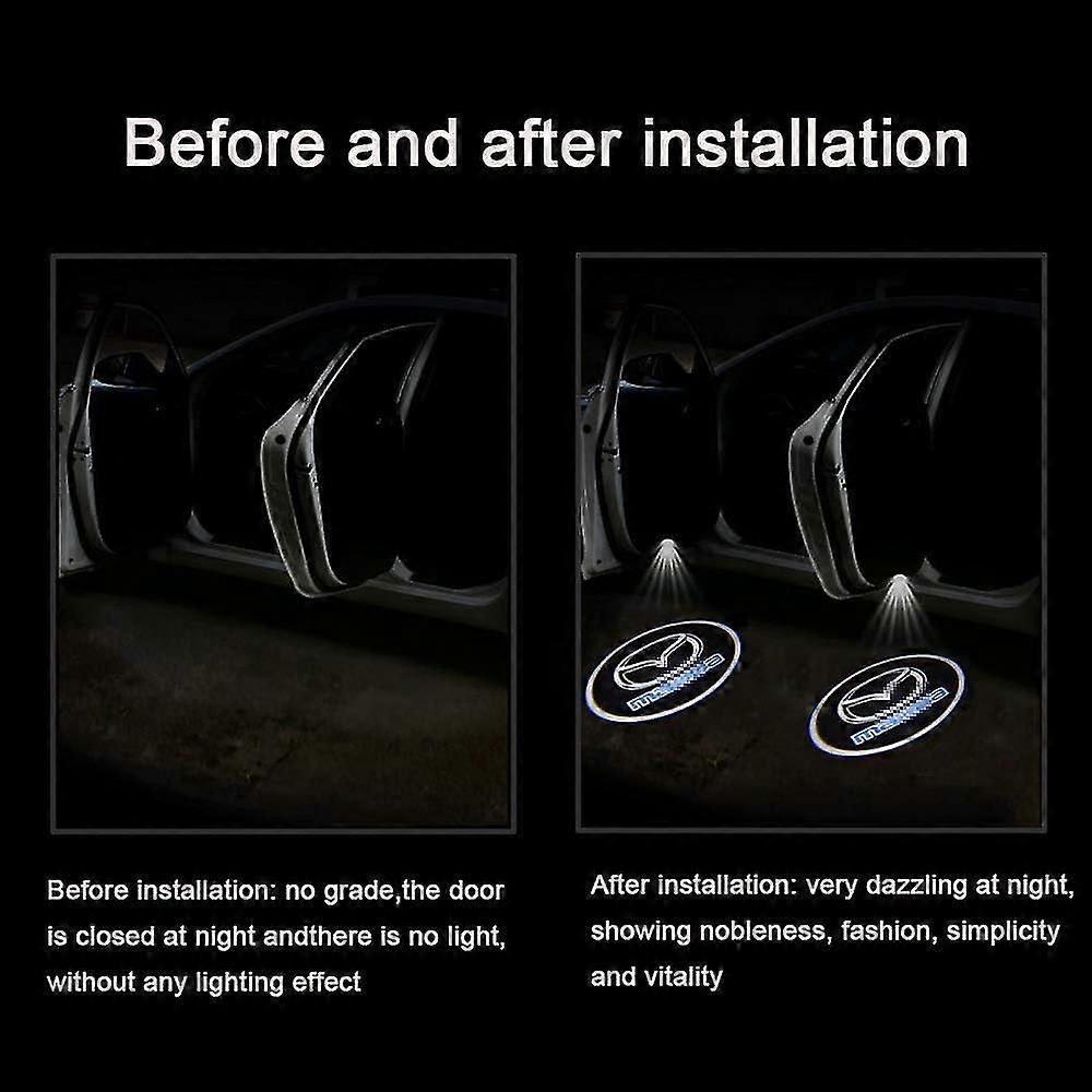 2pcs Wireless Car Door Logo Light LED HD Welcome Courtesy Ghost Shadow ...