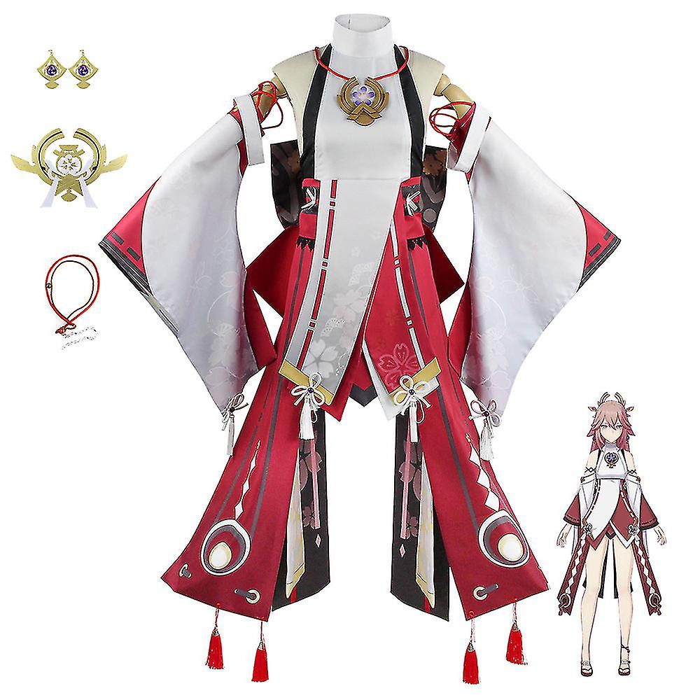 Genshin Impact Yae Miko Cosplay Costume Guuji Yae Fancy Outfits Guuji ...