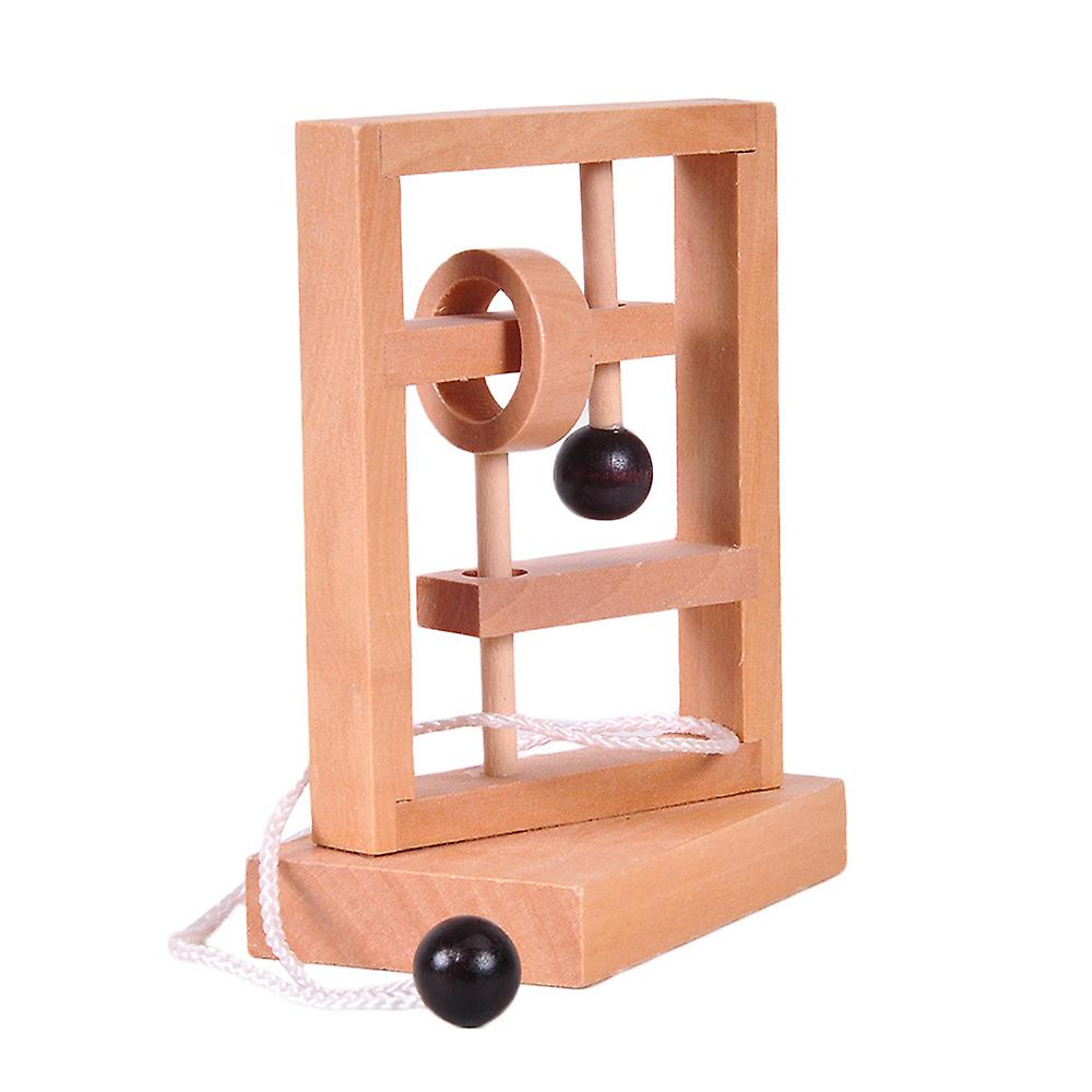 3D Wooden Rope Loop Puzzle Iq Mind String Brain Teaser Game For Adults ...