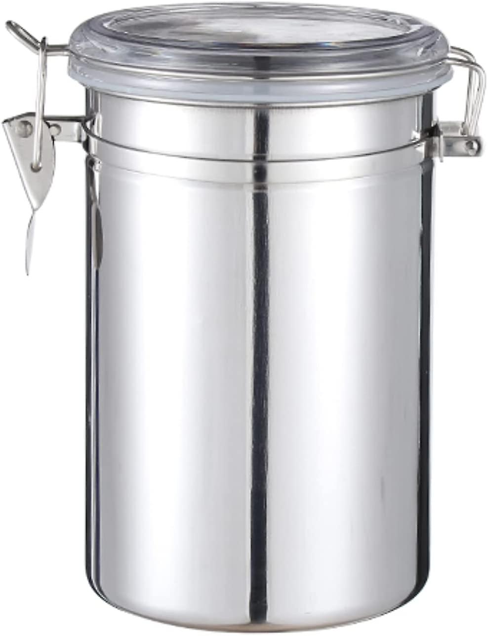 Stainless Steel Airtight Jar With Clear Acrylic Lid, Weed Tea Coffee ...