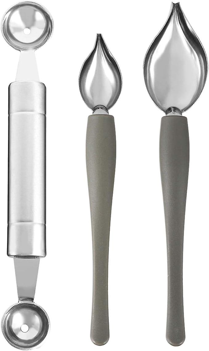 3pcs Piping Spoon Saucier Spoon Chef Art Pencil Kitchen Spoon Drawing ...