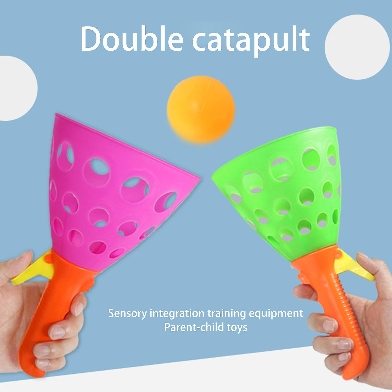 Kids Toss Catch Ball Toy with Launchers Throwing Ball Playground Indoor ...