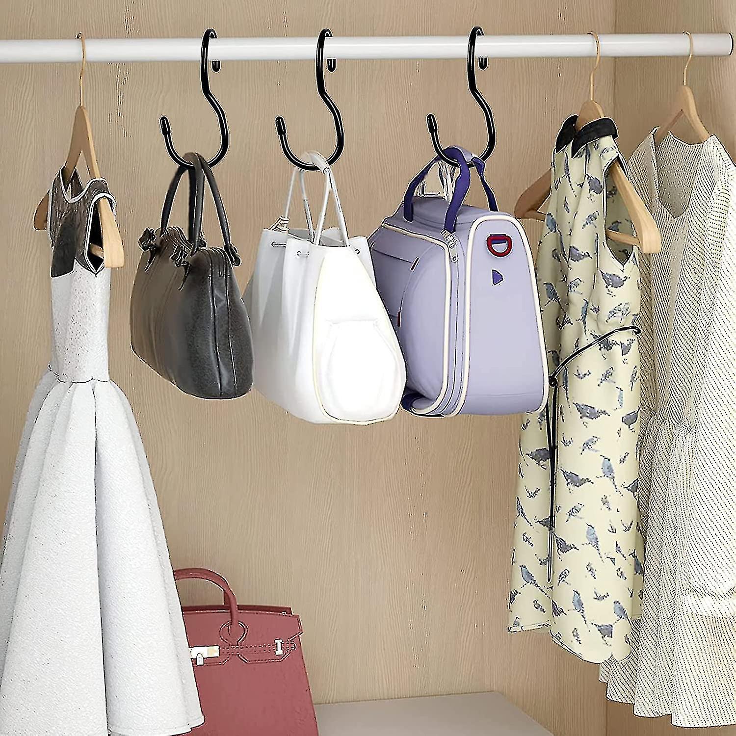 12 Pack Purse Hanger for Closet,Unique Twist Design Bag Hanger Purse ...