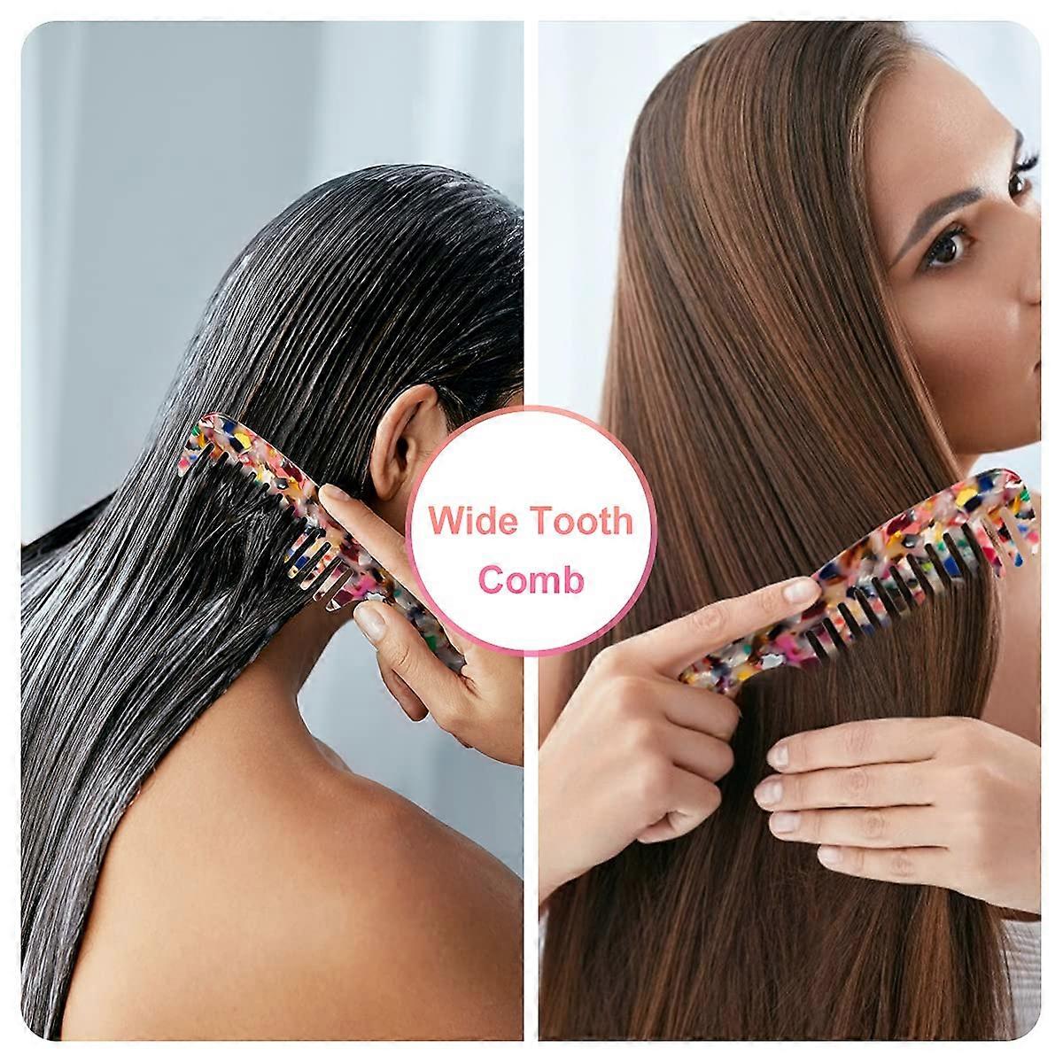 SBSG Large Wide Tooth Hair Comb,[Tortoise Shell] Cellulose Acetate ...