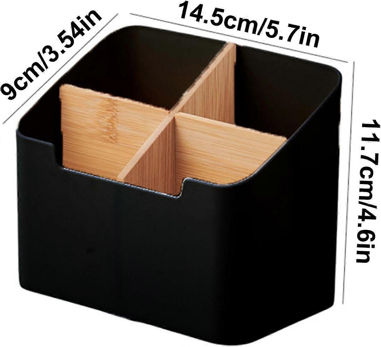 4-Divided Desktop Storage Box - Desktop Organizer Caddy | Bedside Table ...