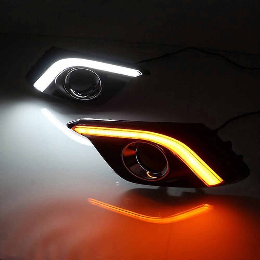 2Pcs DRL For Mazda 3 Mazda3 Axela 2014 2015 2016 LED Daytime Running Lights Daylight Fog lamp ...
