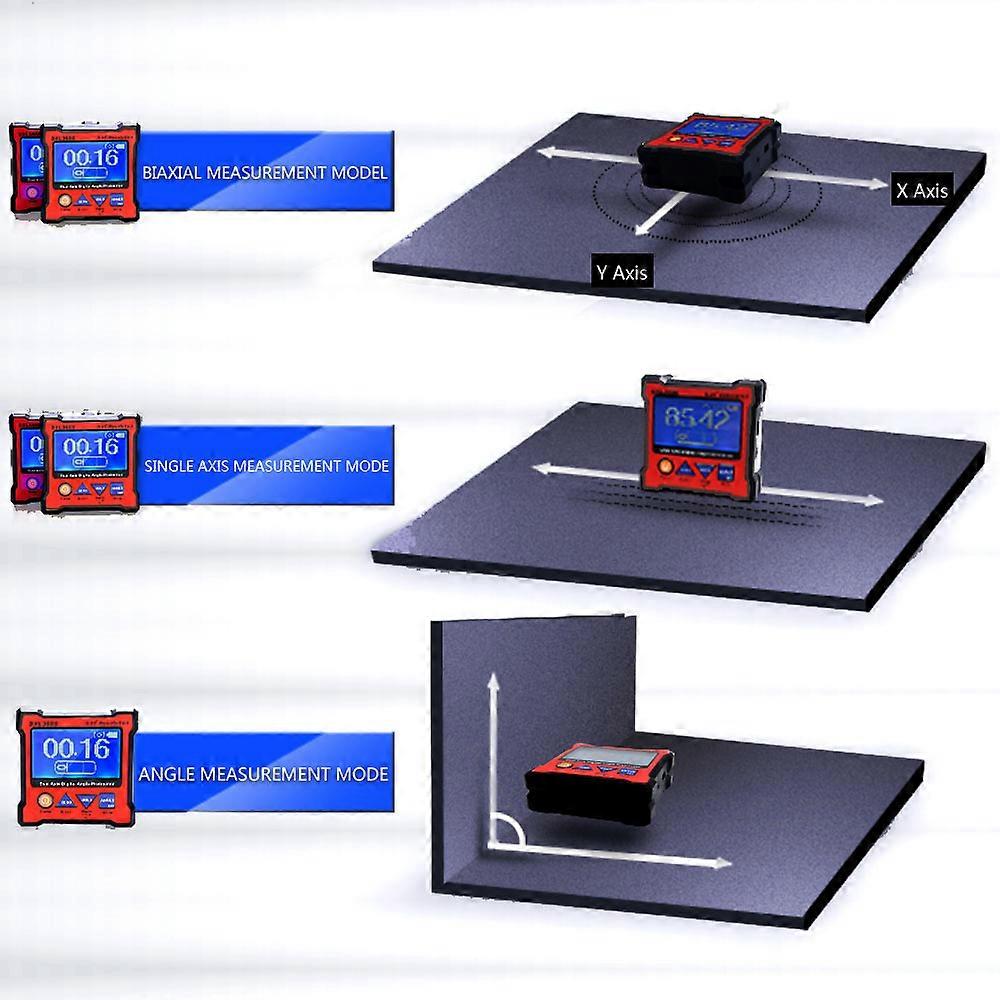 DXL360S Dual Axis Digital Angle Protractor with 5 Side Magnetic Base ...