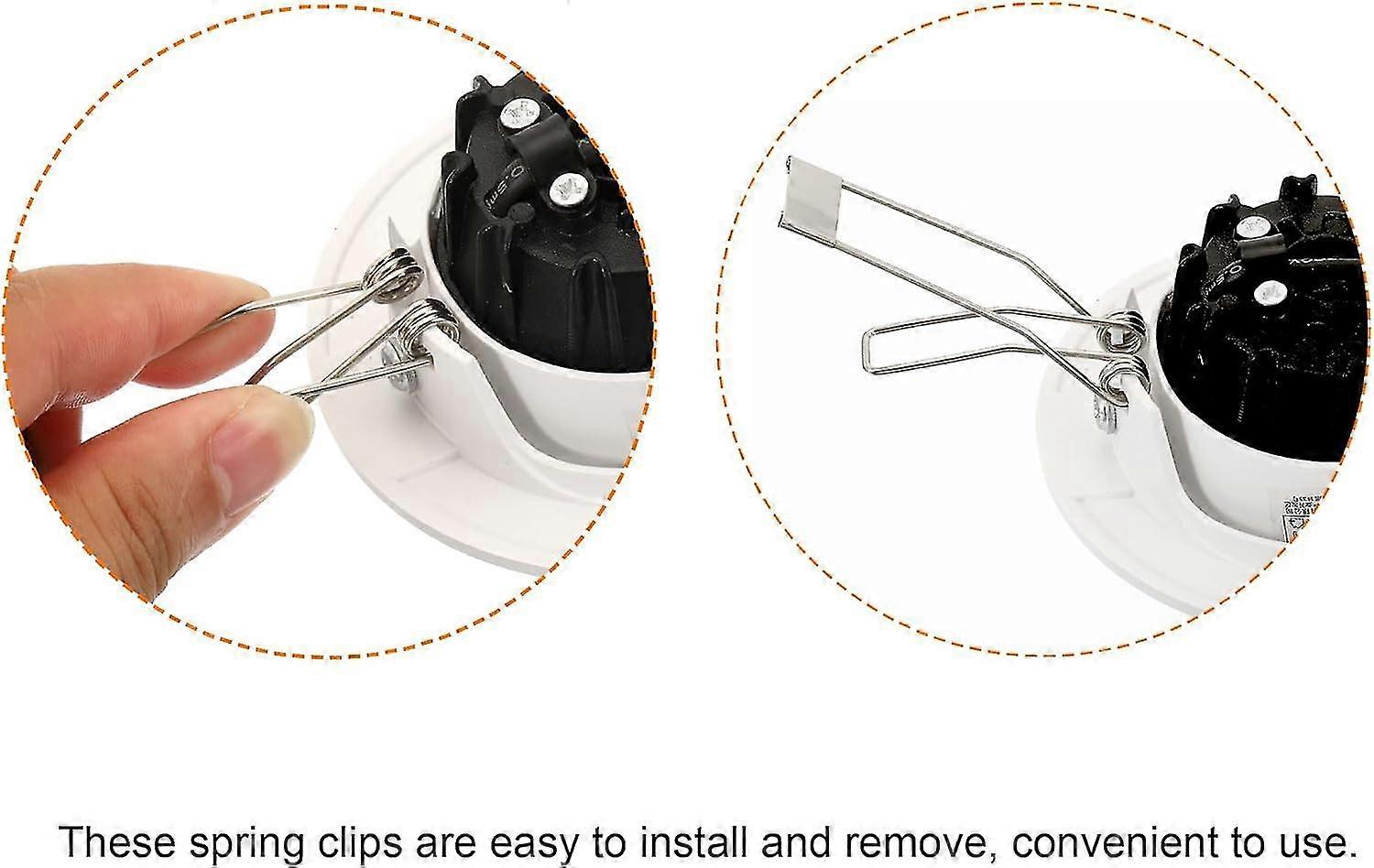 52x19mm Recessed Spotlight Spring Clips 10Pcs Emitting Diode Recessed ...