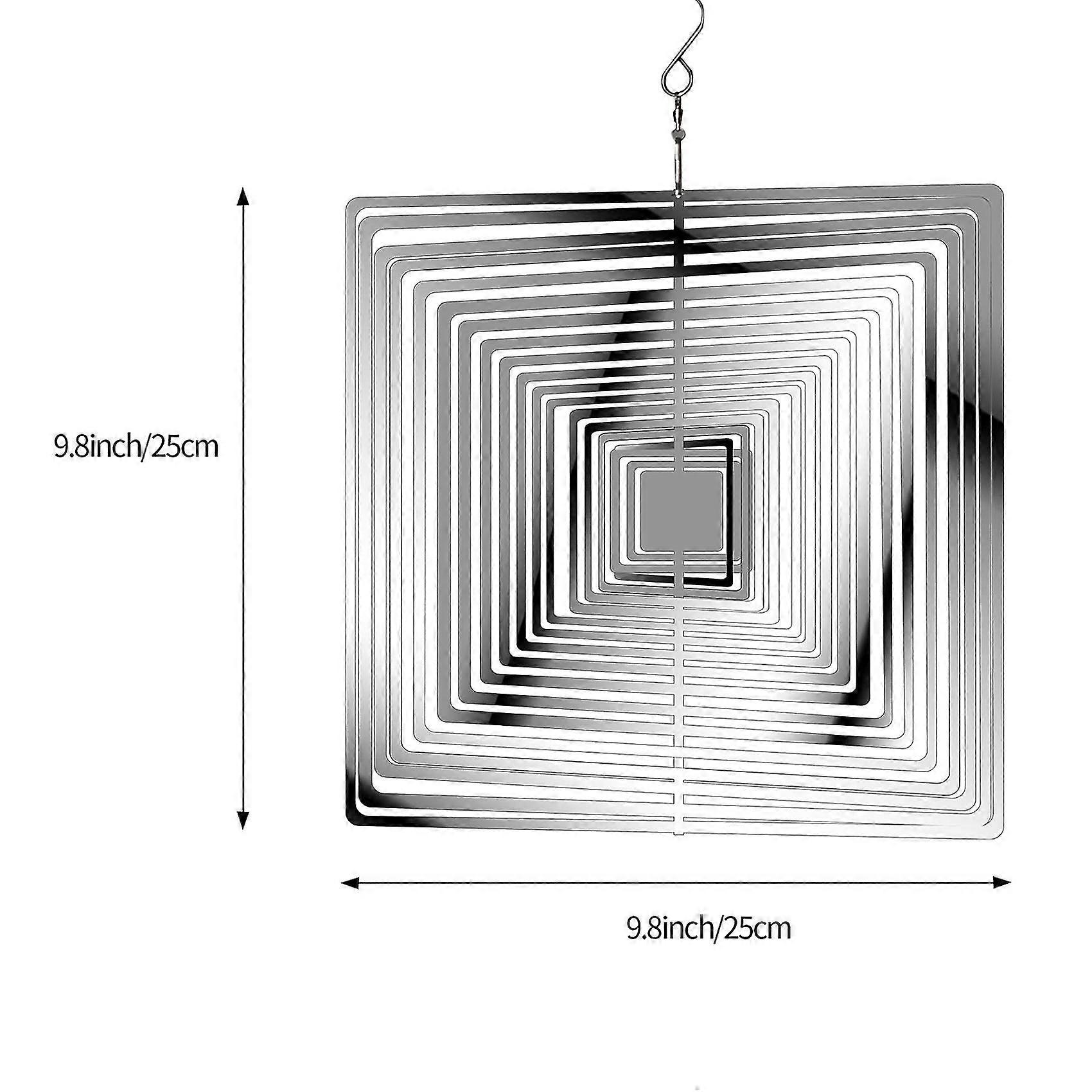 Stainless Steel 3d Metal Rotating Wind Chime Pendant Hanging Wind ...