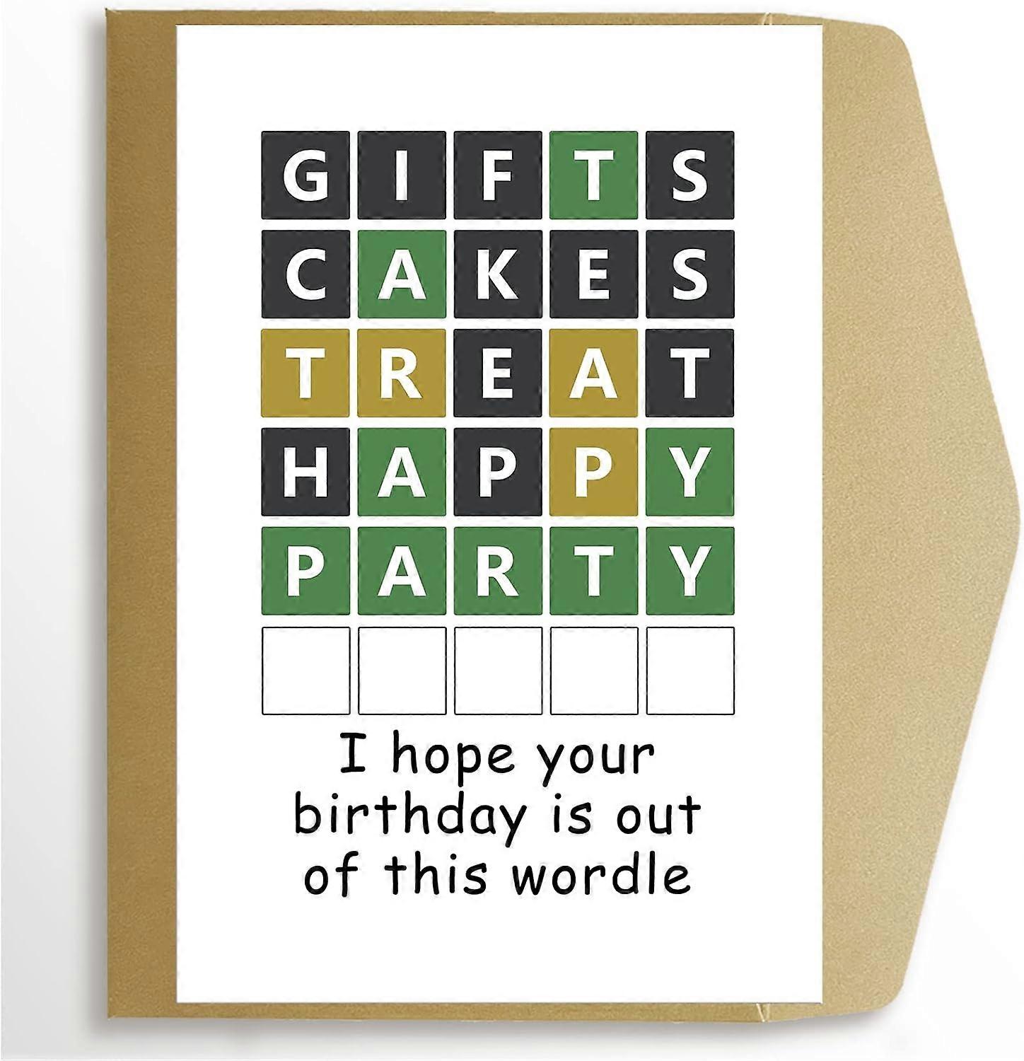 Funny Wordle Birthday Card for Friends - Wordle Lover's Birthday ...