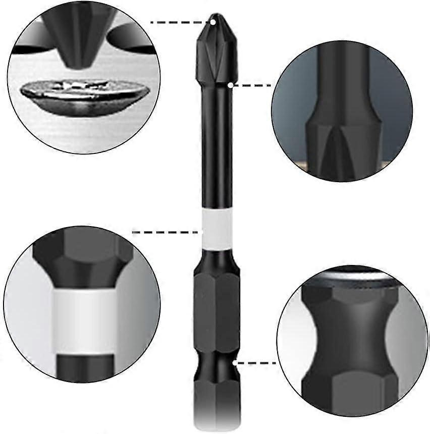 S2 Steel Non-Slip Magnetic Screwdriver Bit Set with Phillips Slot and ...