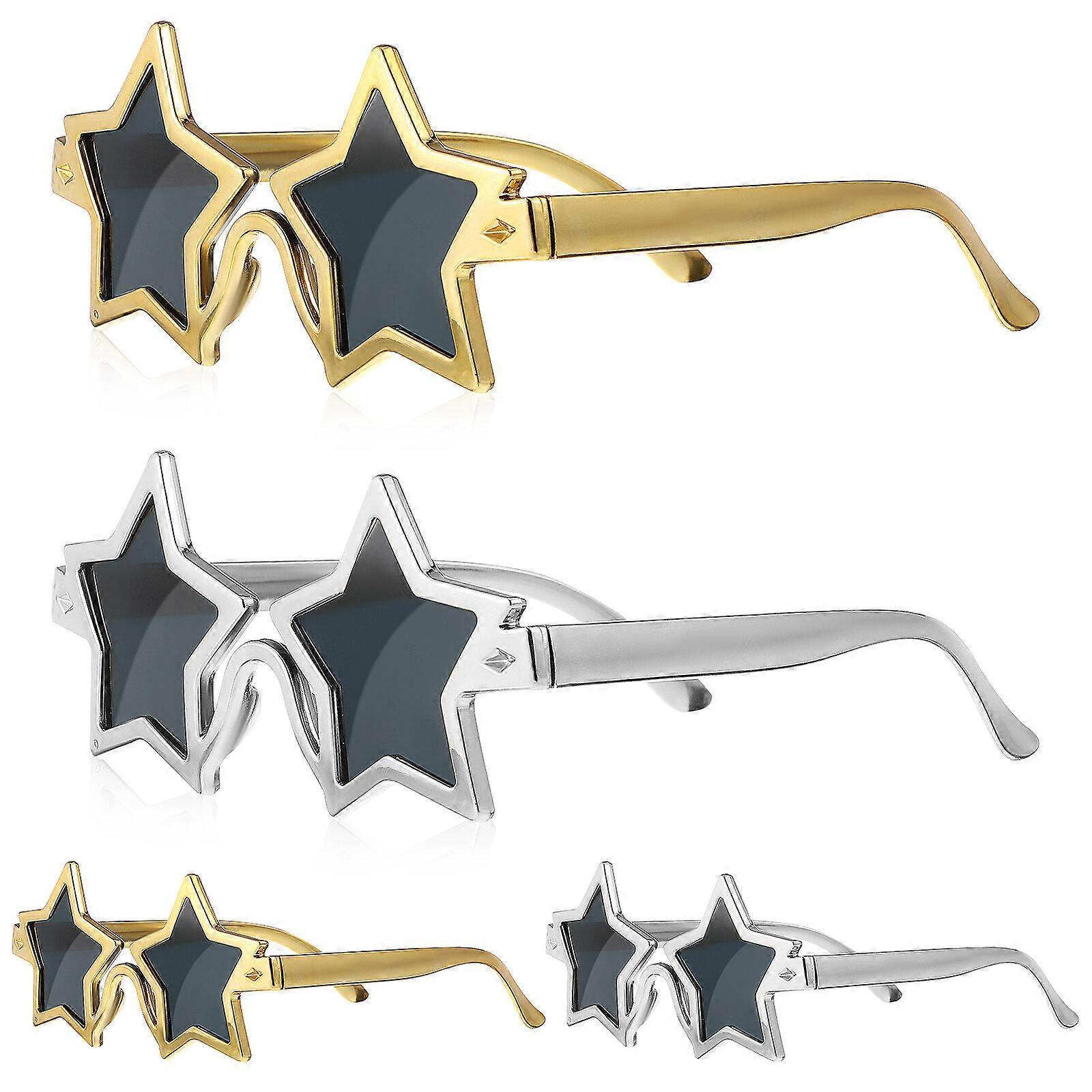 4 Pcs Star Sunglasses Star Shaped Glasses Funny Sunglasses Party ...