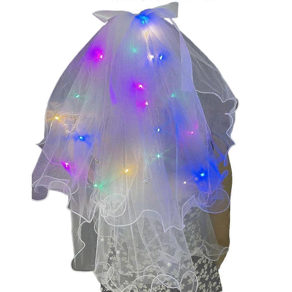 Wedding Tiara Veil Crowns Light Up Wedding Veil Led Light Veil Led ...