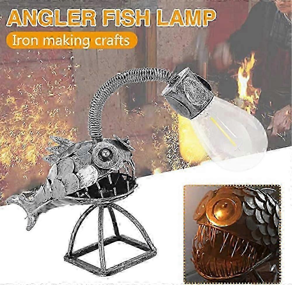 Rustic Usb Angler Fish Lamp,steampunk Style Cafe Shark Lamp | Fruugo UK