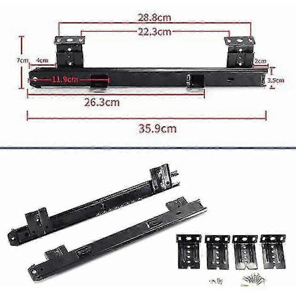 Slides For Drawer Or Keyboard Shelf With Ball Bearings And Height ...