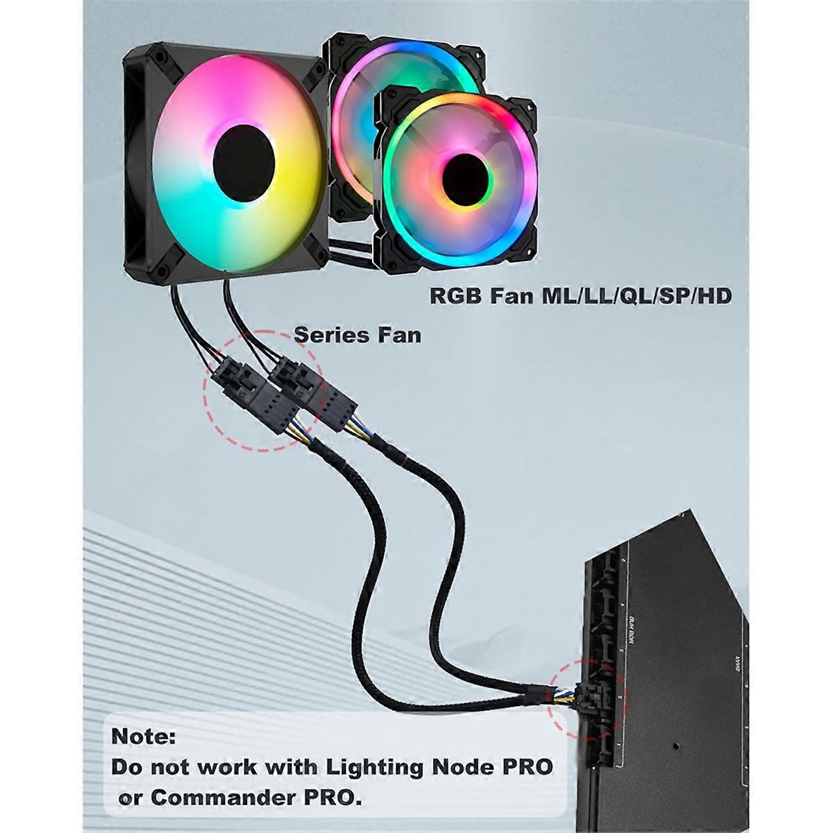RGB Splitter for Corsair RGB HUB, Lighting Node Core and ICUE Commander ...