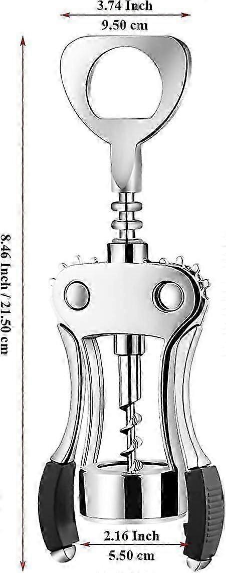 Wine Corkscrew, Stainless Steel All in one Wing Corkscrew, Self ...