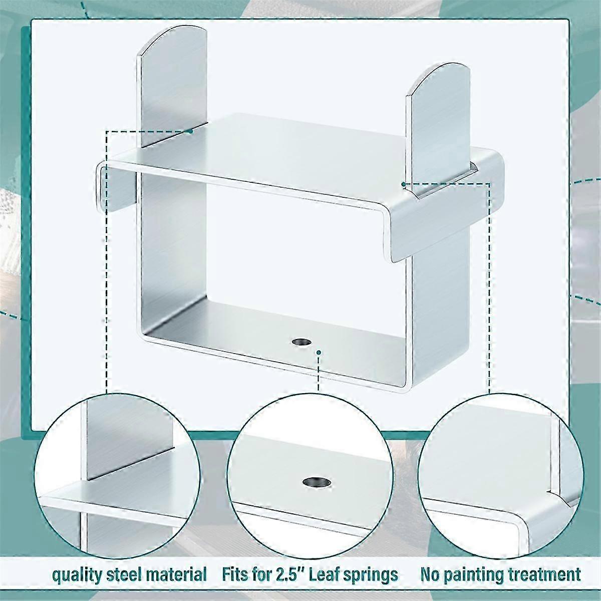 4 Pcs Leaf Spring Clamp Kit Leaf Springs Up to 2.5Inch Wide Lock Leaf ...