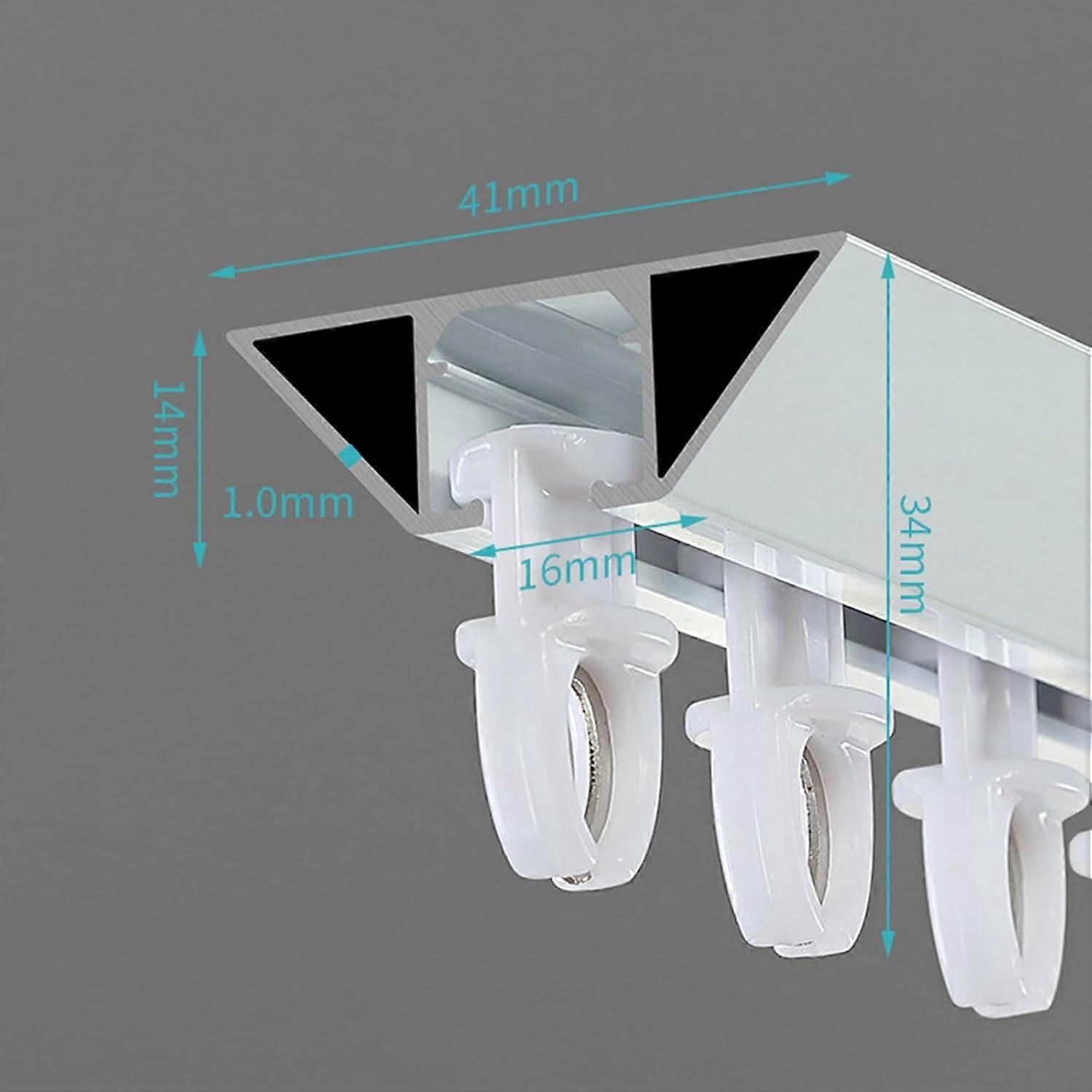 Ceiling Curtain Track with 90 Degree Corner, Black Aluminum Sliding ...