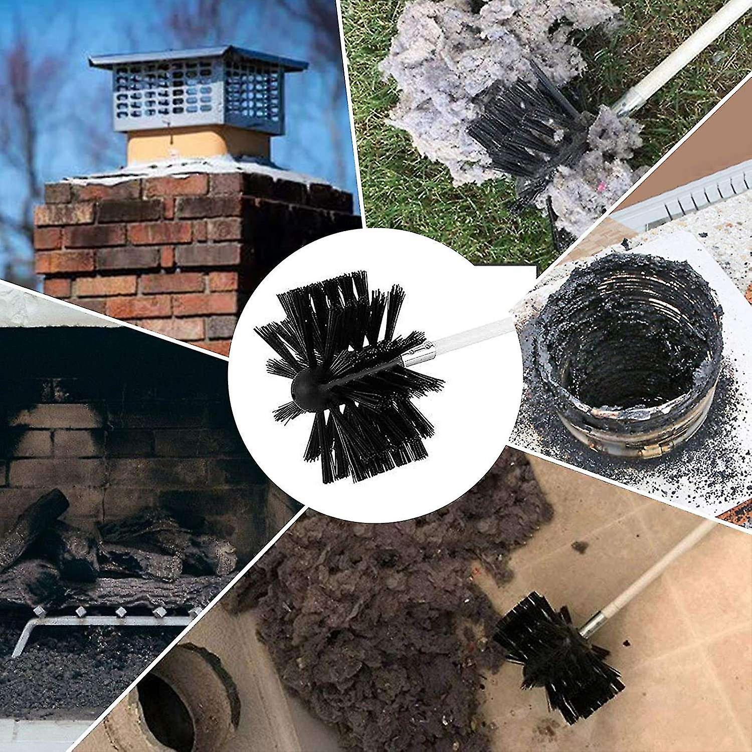 22 Pcs Chimney Cleaning Brush,duct Vent Cleaning Set With 18 Nylon Rods ...