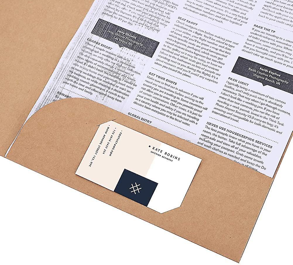 10 Pack Cardboard Folder With Flap A4 Kraft Paper Liners Insert File ...