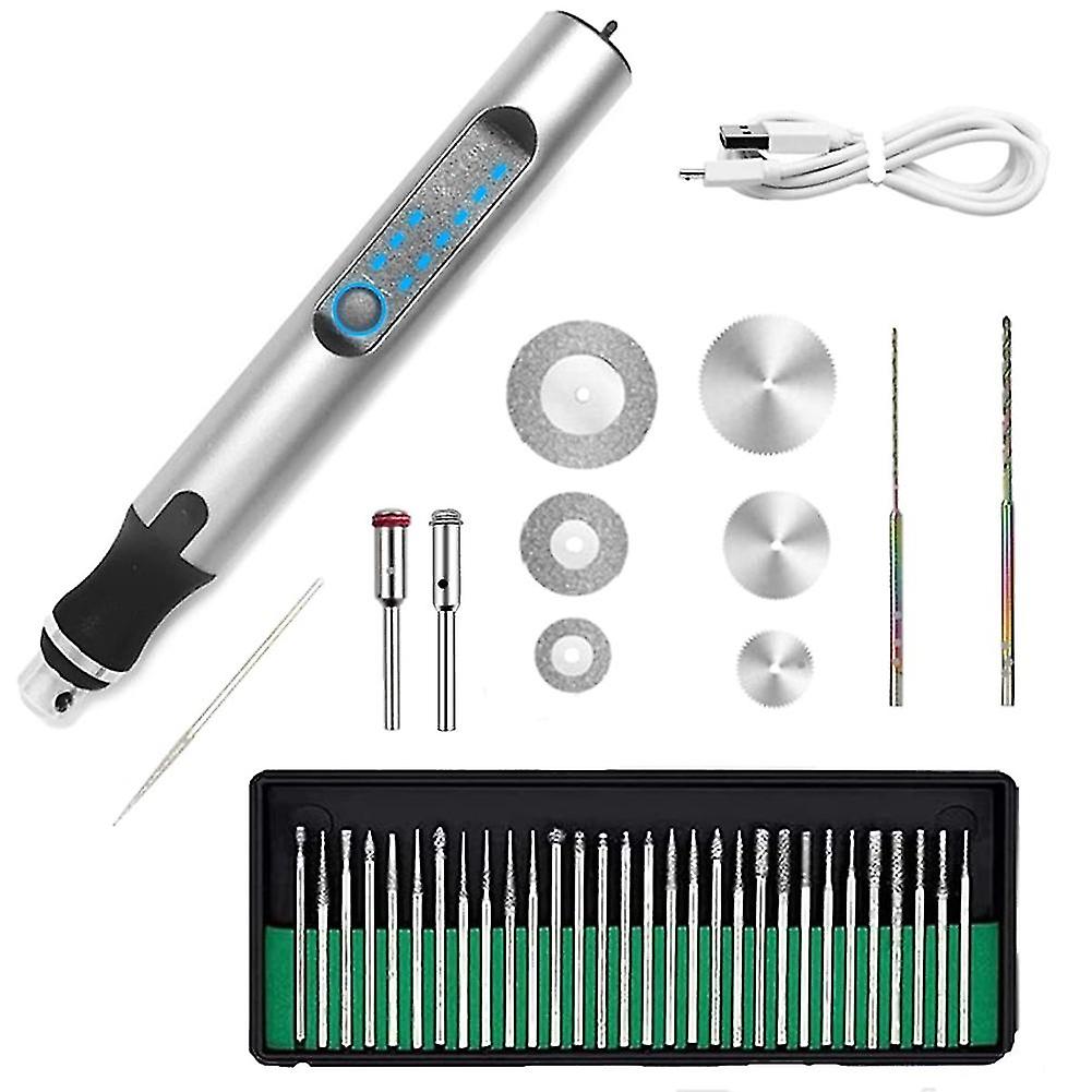 Electric Engraving Pen Cordless Mini Carving Pen With 3 Adjustable ...