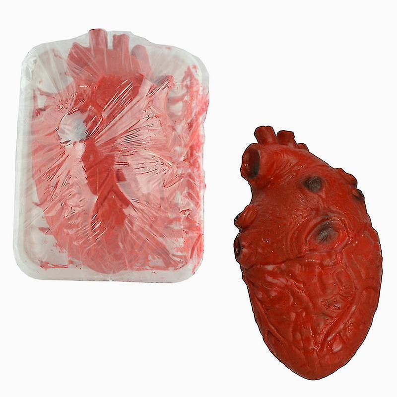 Halloween Decoration Fake Bloody Heart Prop Rubber Organs Squishies ...