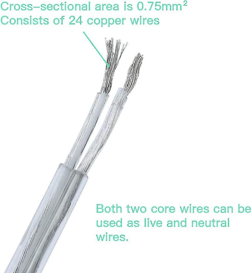 10 Meter Transparent Wire 2 Core Electrical Wire Pvc Flexible Cable 0 ...