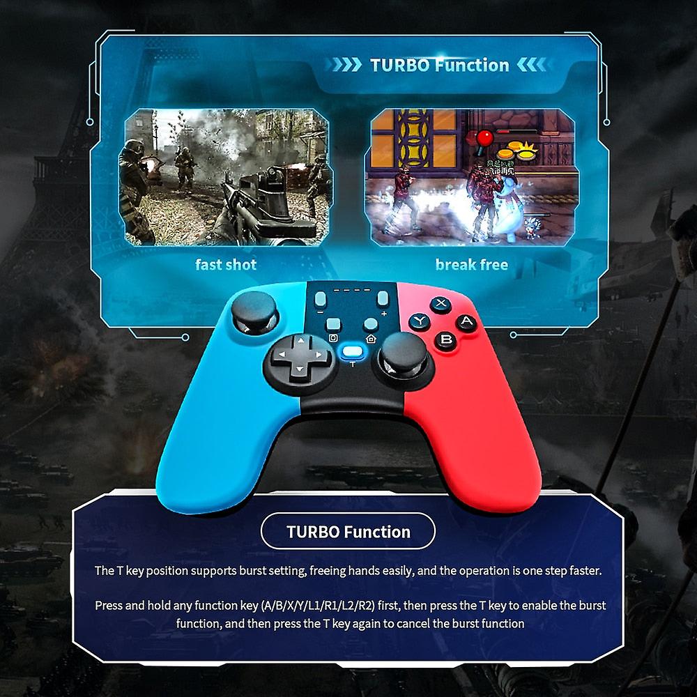 Wireless controller for nintendo switch pro console game controller supports gyro axis turbo and ...