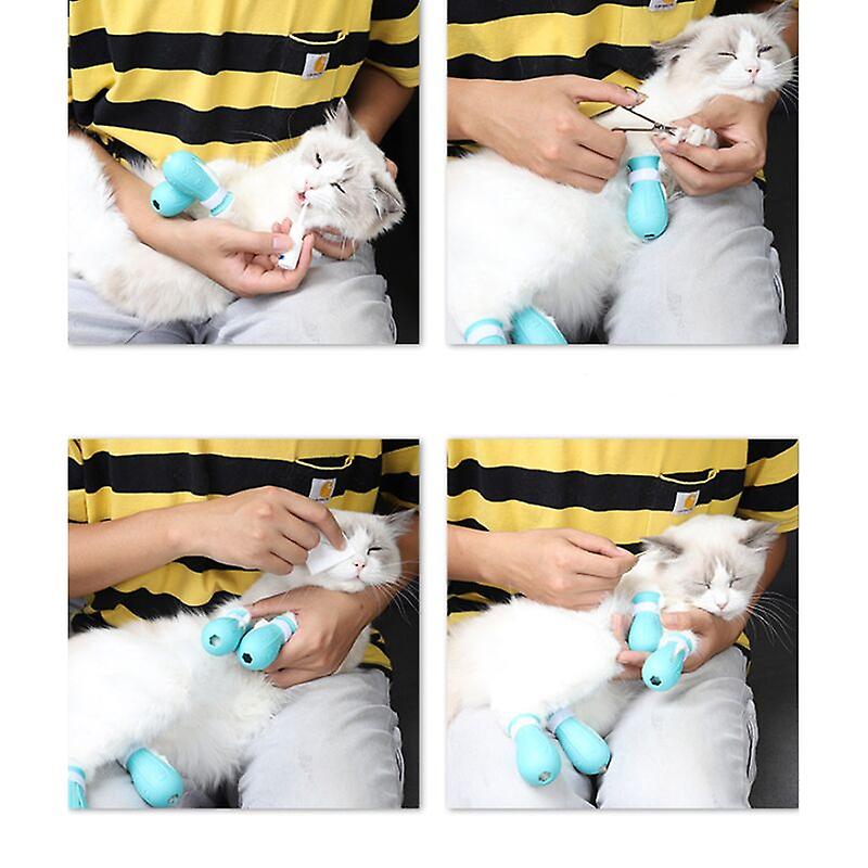 4 Cat Feet Anti-Scratch Boots, Silicone Beauty and Soft Bath Foot ...